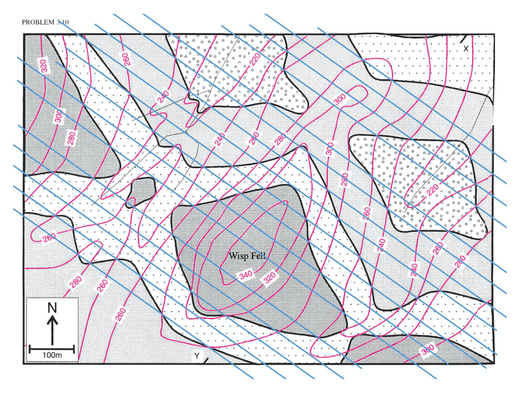Solved Problem 1. GEOLOGICAL MAP Structural contours are | Chegg.com