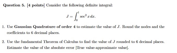 Solved Question 5. [4 points] Consider the following | Chegg.com