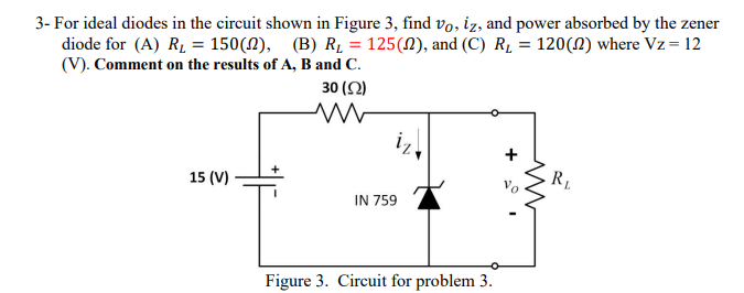 Solved 3- ﻿For ideal diodes in the circuit shown in Figure | Chegg.com