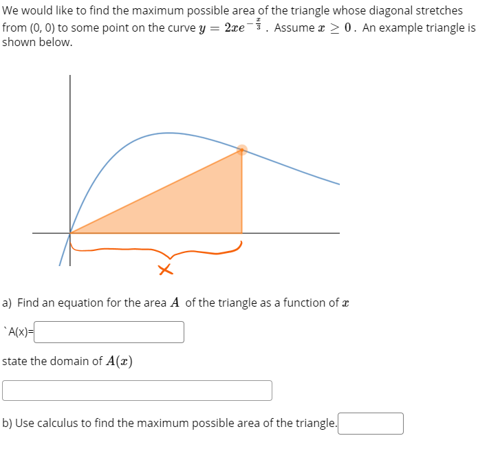 Solved We would like to find the maximum possible area of | Chegg.com