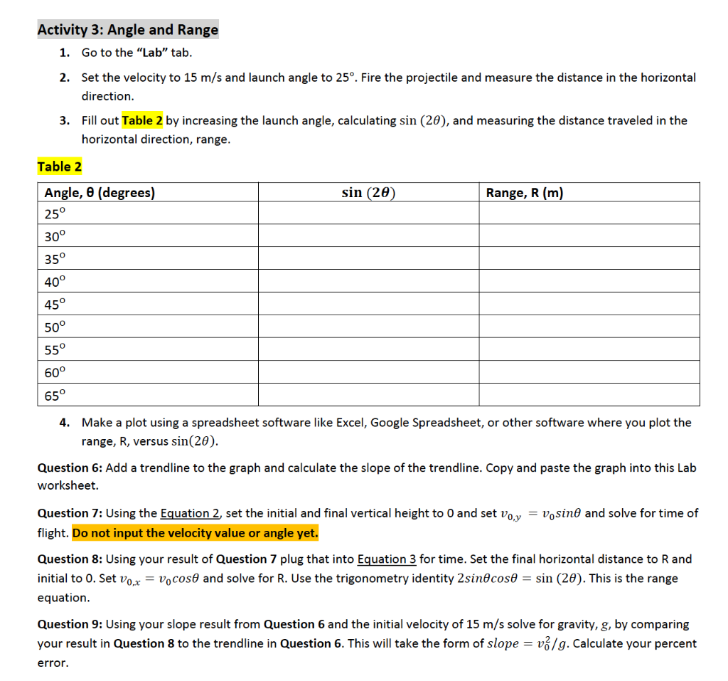 Solved OBJECTIVES Review 2-Dimensional for objects under the | Chegg.com