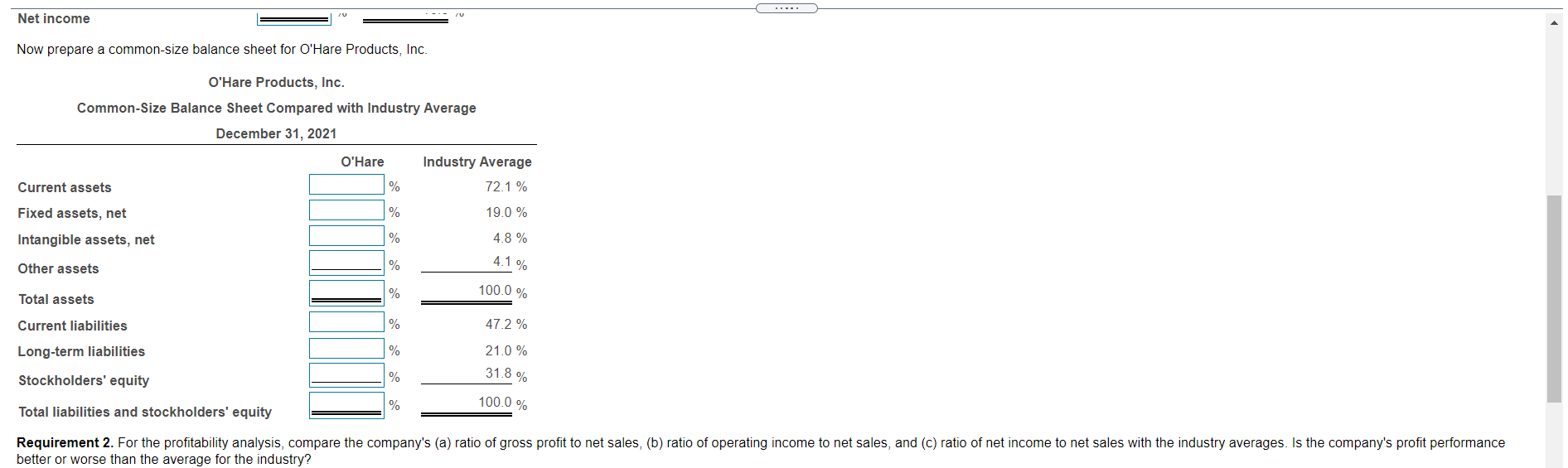 Solved Requirement 1. Prepare a common-size income statement | Chegg.com