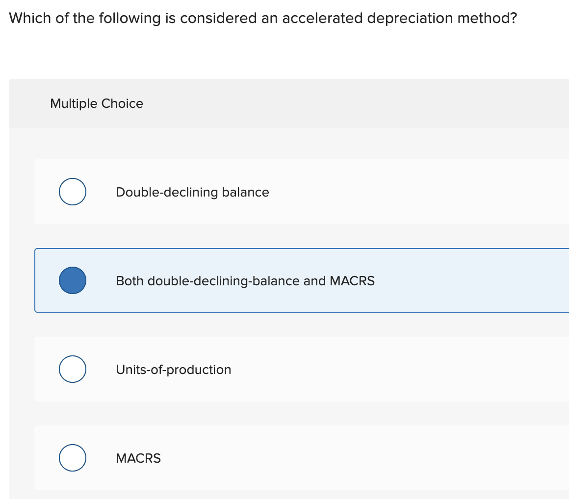 Solved Which of the following is considered an accelerated | Chegg.com