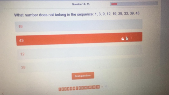 Solved Question 14/1 What number does not belong in the | Chegg.com