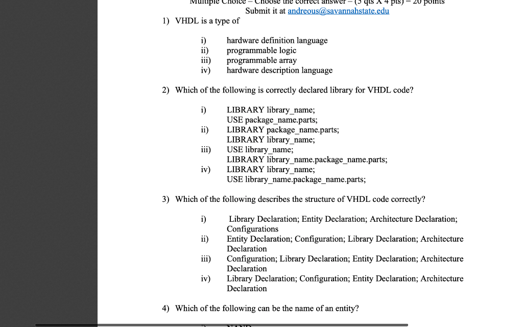 Solved 20 points Multiple Choice hoose the correct answer | Chegg.com