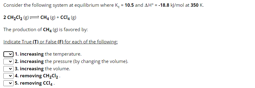Solved 2CH2Cl2( g)⇌CH4( g)+CCl4( g) The production of CH4( | Chegg.com