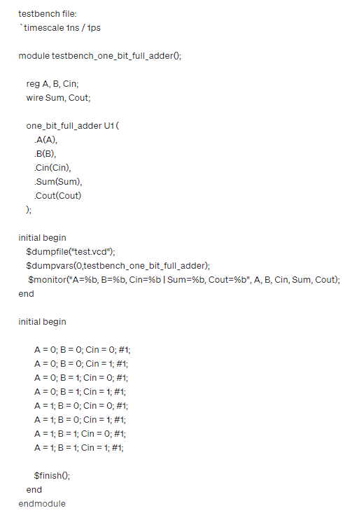 Solved "timescale 1ns / 1ps module | Chegg.com