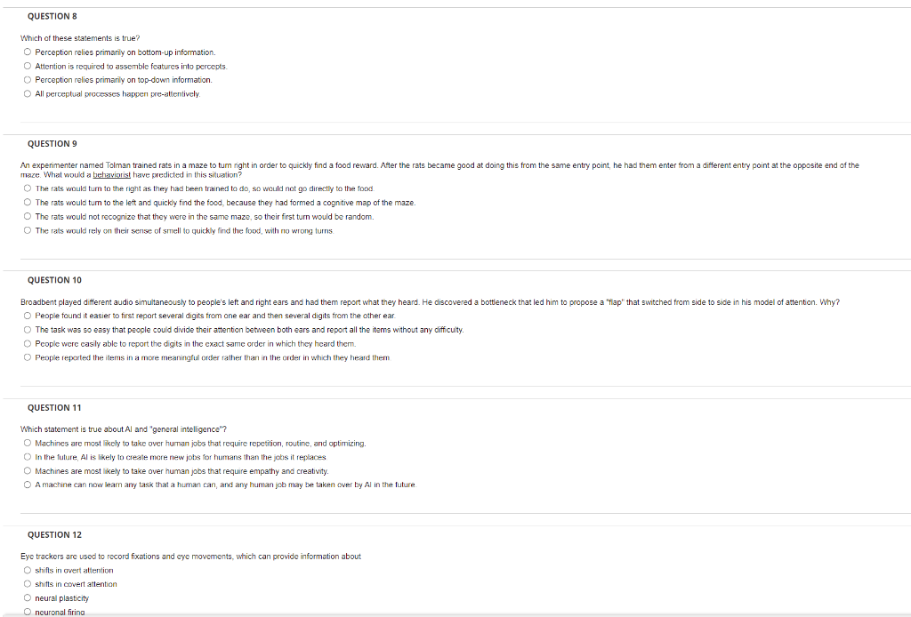 Solved QUESTION 8 Which of these statements is true? O | Chegg.com