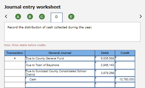 Solved Journal entry worksheet Record the | Chegg.com