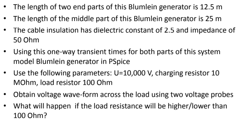 Exercise 7: Inverting stacked Blumlein generator R9 w | Chegg.com