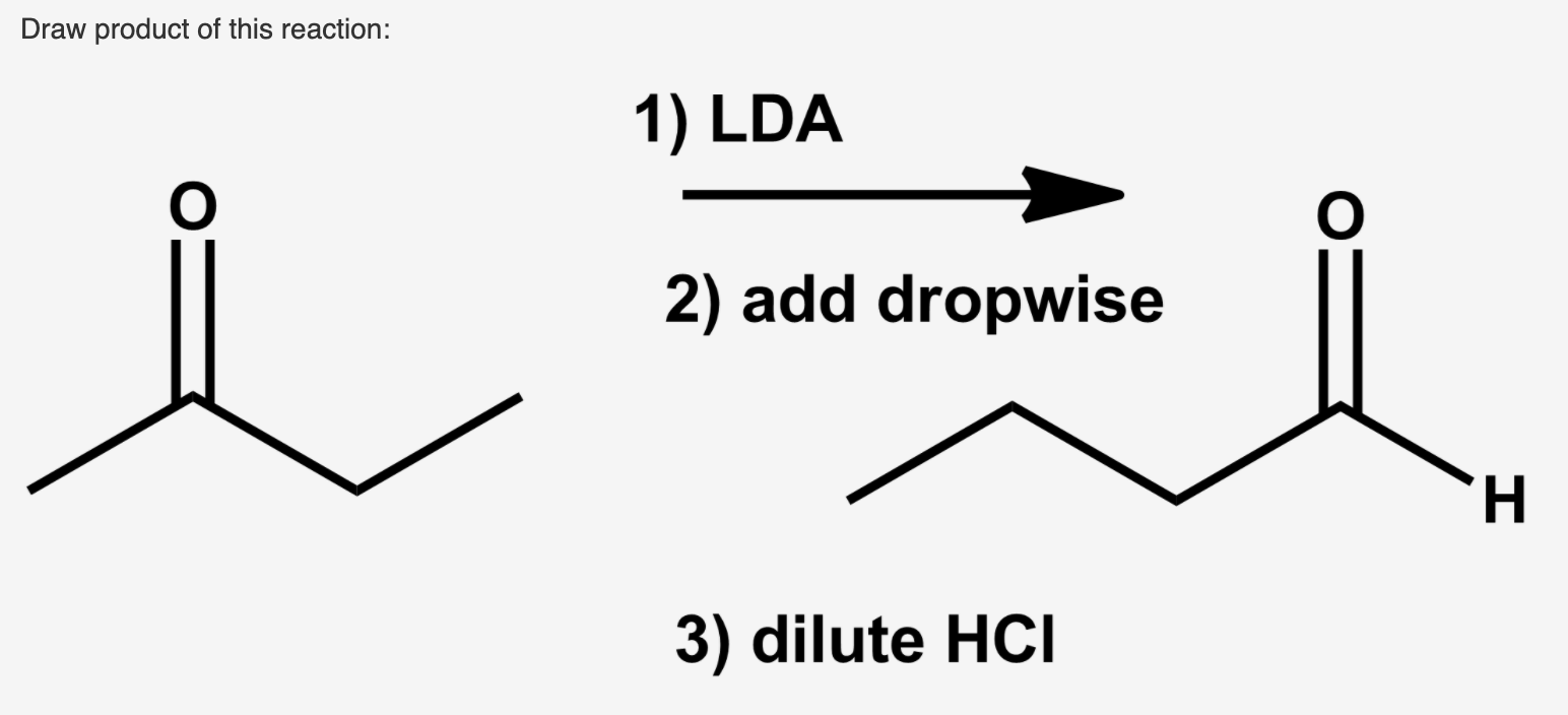 Solved Draw product of this reaction: 1) LDA O 2) add | Chegg.com