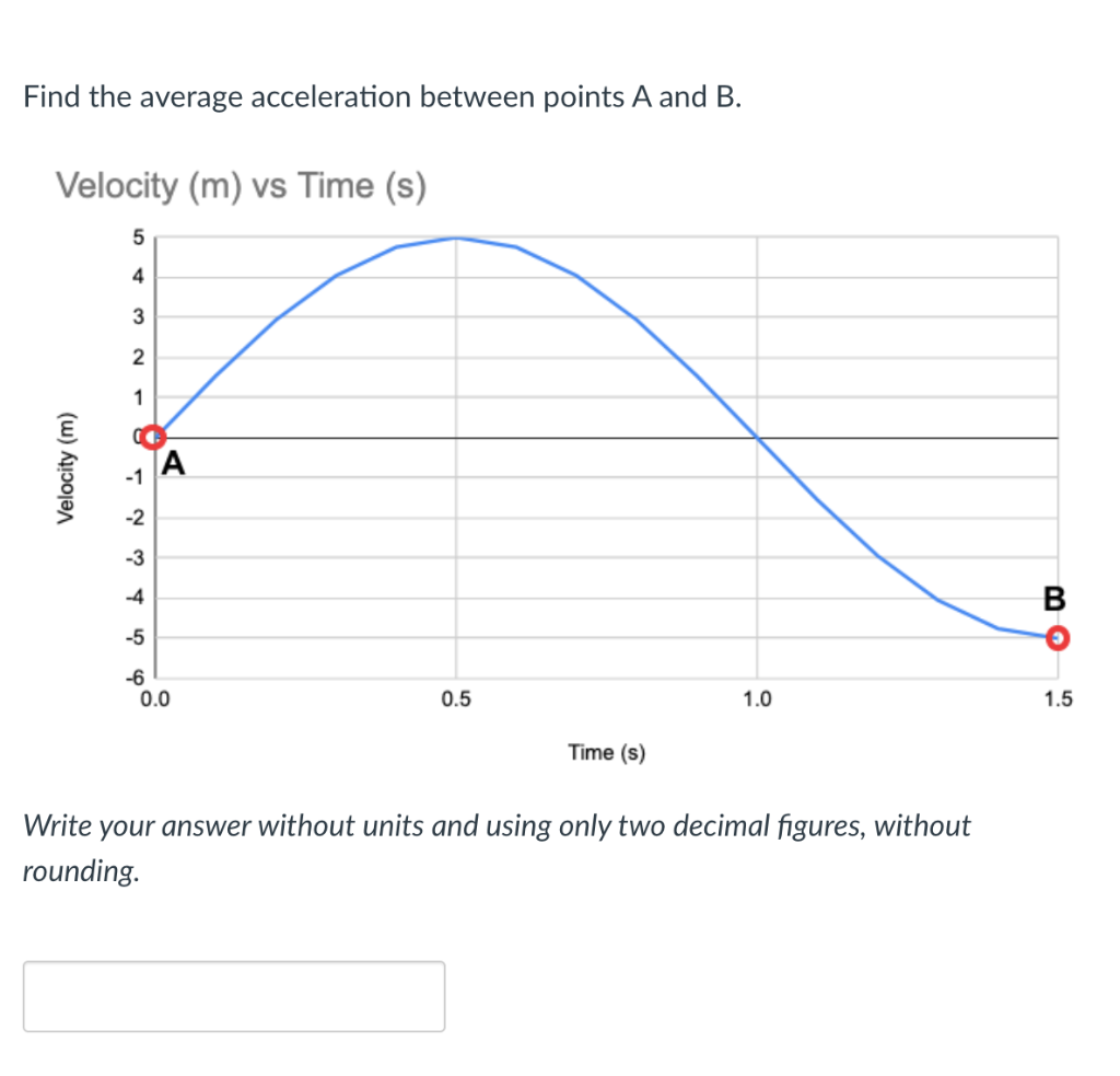Solved Find the average velocity for each of the sections of | Chegg.com