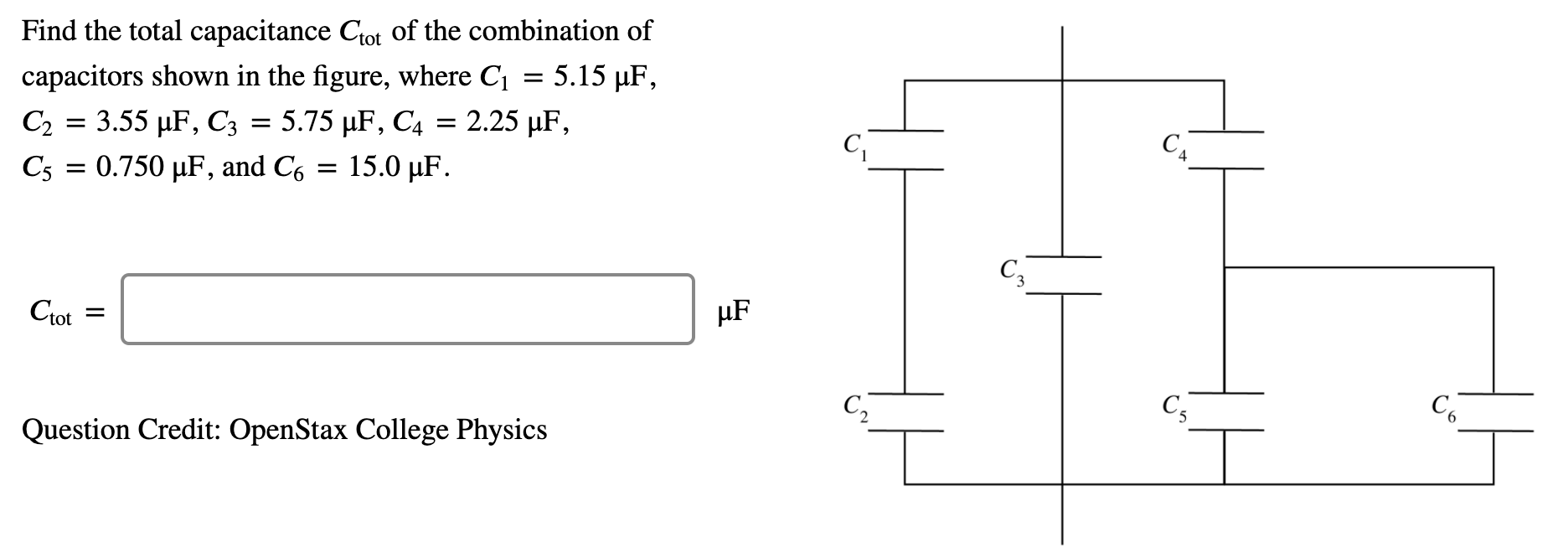 Solved Consider two capacitors, one with capacitance 13.7 uF | Chegg.com