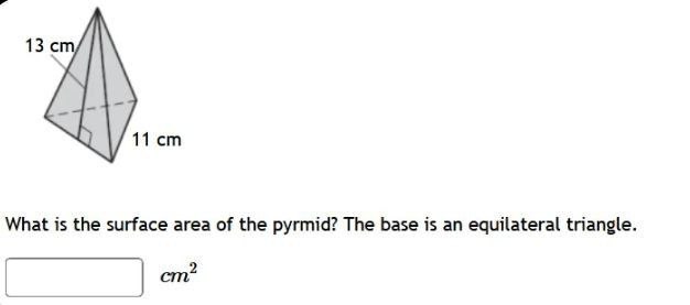Solved What is the surface area of the pyrmid? The base is | Chegg.com