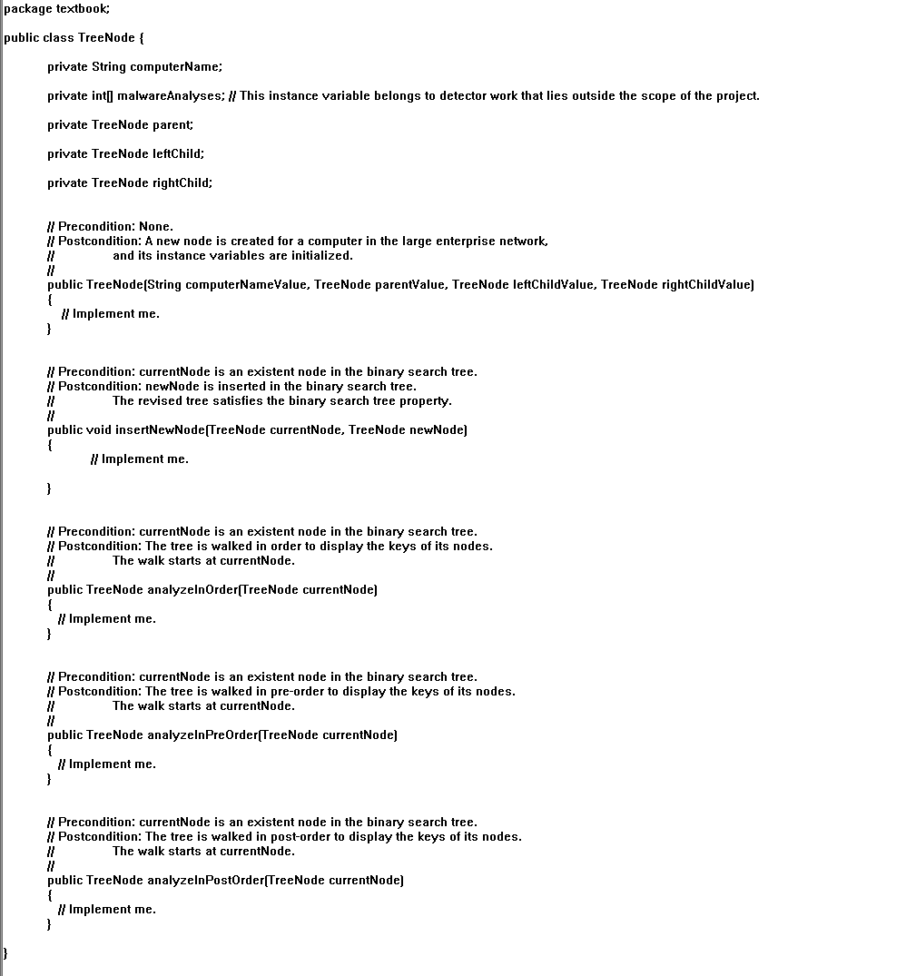 Solved package textbook: public class TreeNode { private | Chegg.com