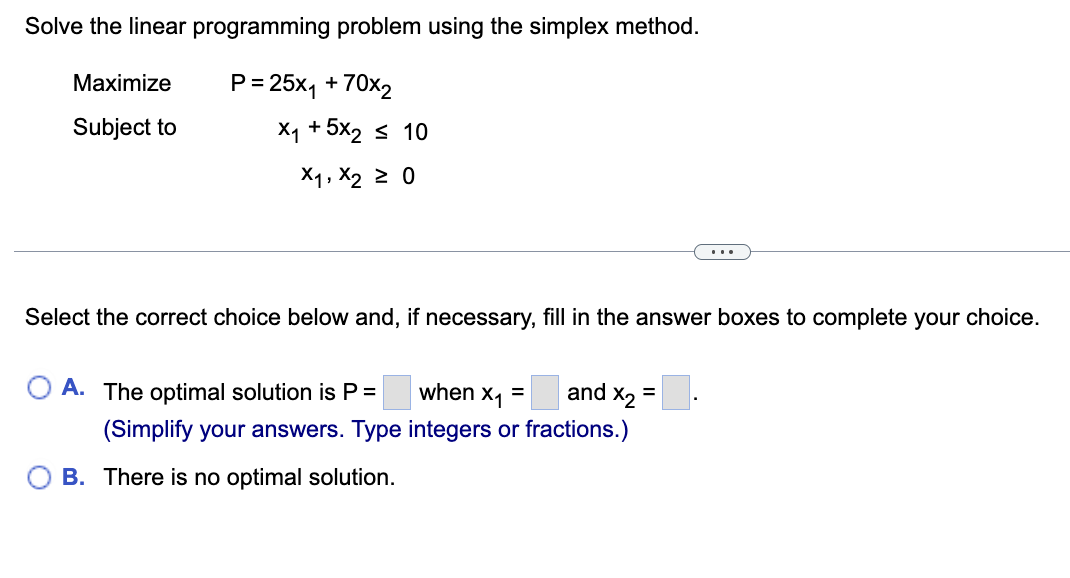 Solved Solve the linear programming problem using the | Chegg.com
