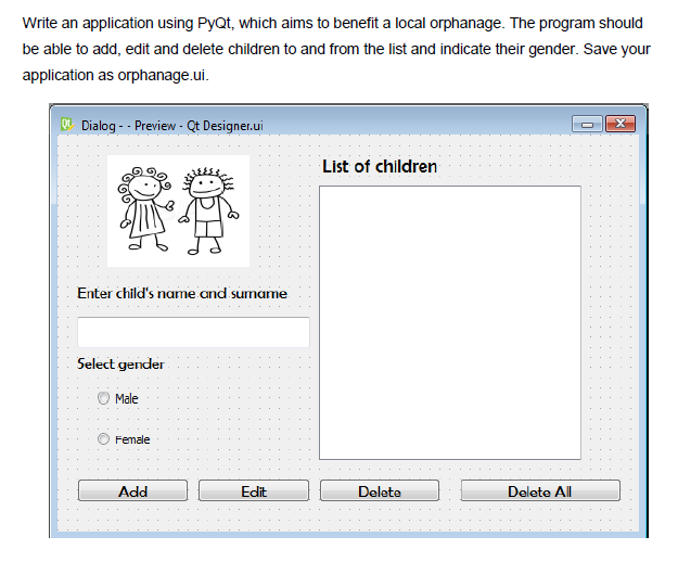 Solved Write An Application Using Pyqt Which Aims To 7070