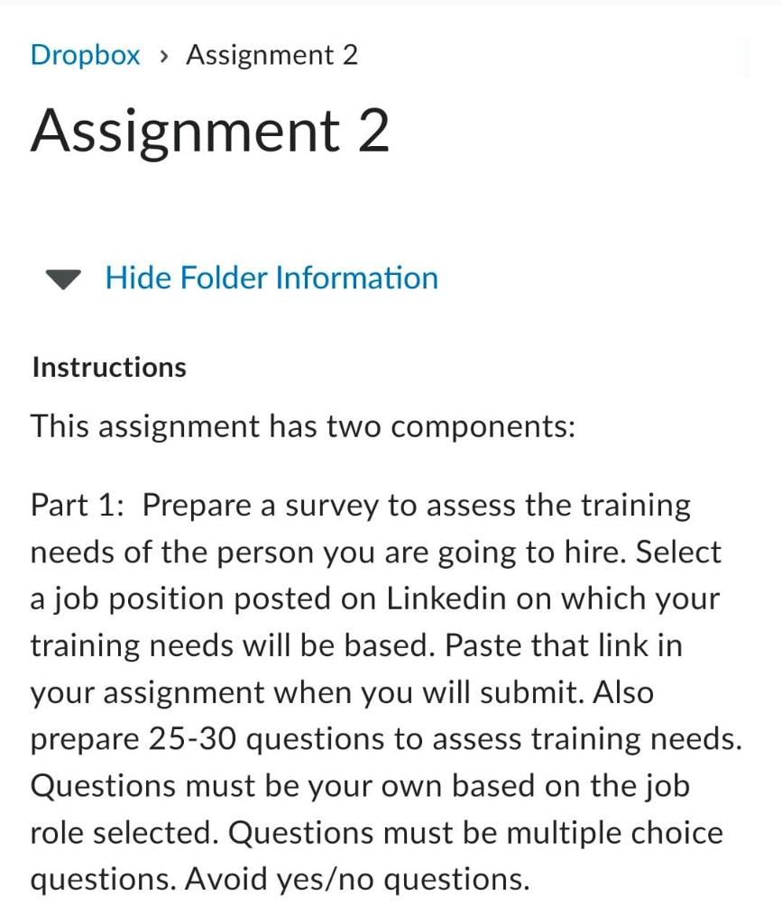 Solved Assignment 2 Hide Folder Information Instructions | Chegg.com