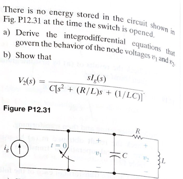 Solved There is no energy stored in the circuit shown in | Chegg.com