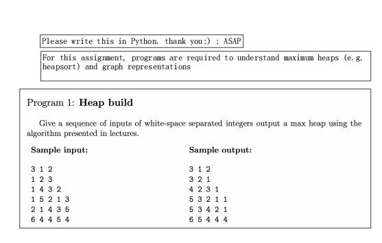 Solved Please write this in Python. thank you :) : ASAP For | Chegg.com
