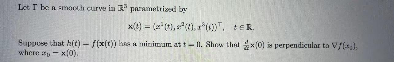 Solved Let Γ be a smooth curve in R3 parametrized by | Chegg.com