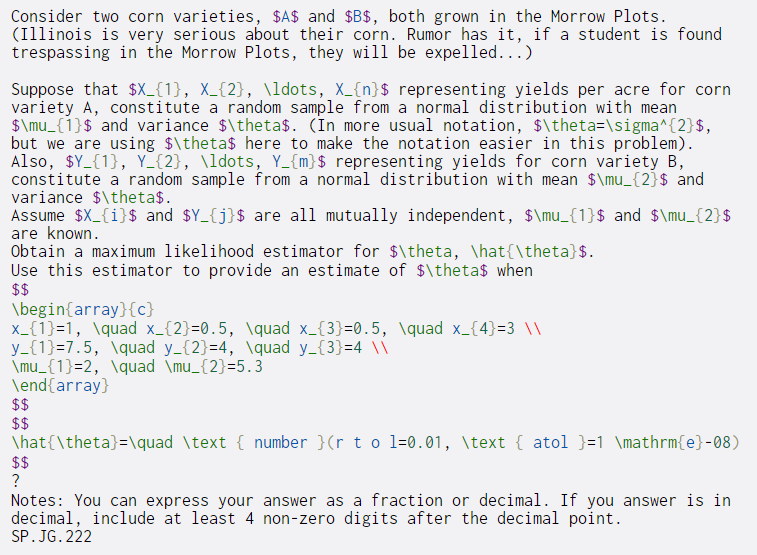 Solved Consider two corn varieties, $A$ and $B$, both grown | Chegg.com