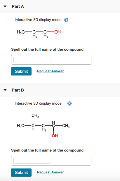 Solved Part A Interactive 3D display mode CH Spell out the | Chegg.com