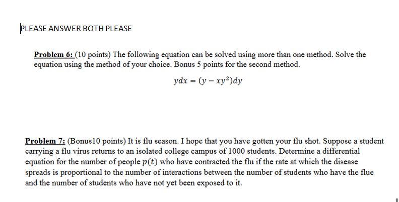 Solved Problem 6: (10 points) The following equation can be | Chegg.com Solved Problem 6: (10 points) The following equation can be | Chegg.com