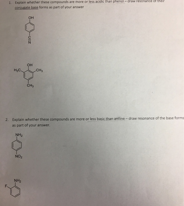 Solved conjugate base forms as part of your answer 1. он он | Chegg.com