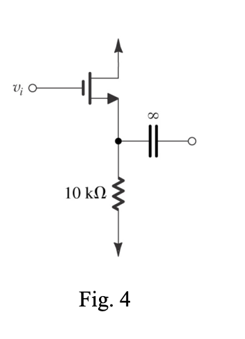 Solved 4. The NMOS transistor in the source-follower circuit | Chegg.com