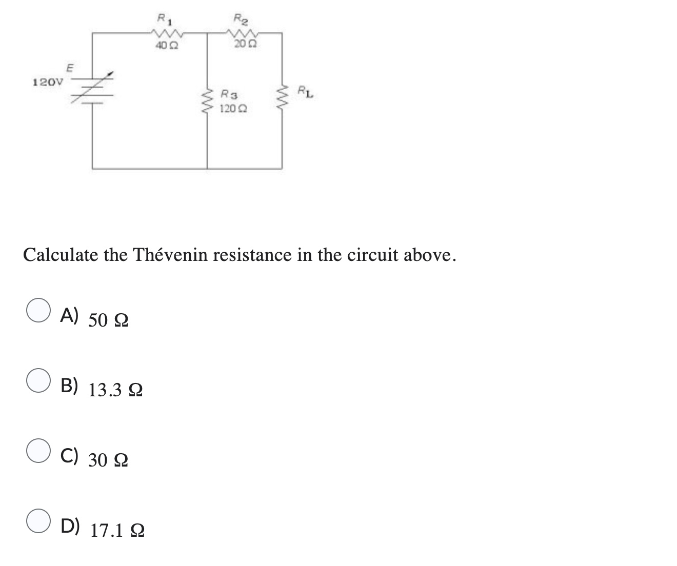Solved Calculate the Thévenin resistance in the circuit | Chegg.com