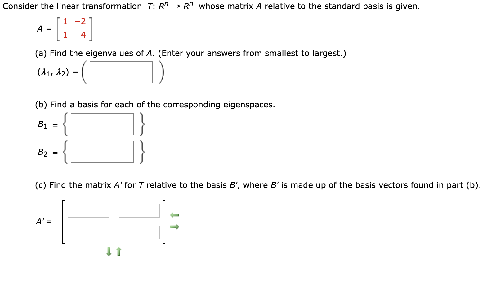 Solved Consider the linear transformation T: R → Rr whose | Chegg.com