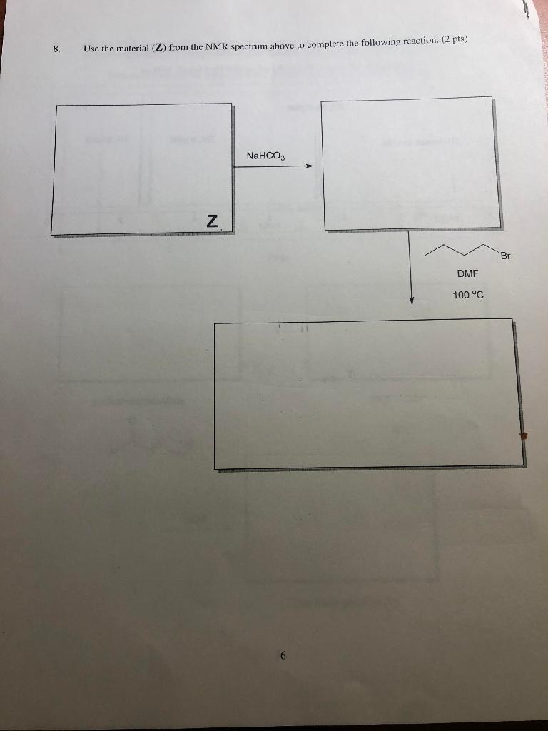 Solved Propose a structure for the molecule Z associated | Chegg.com