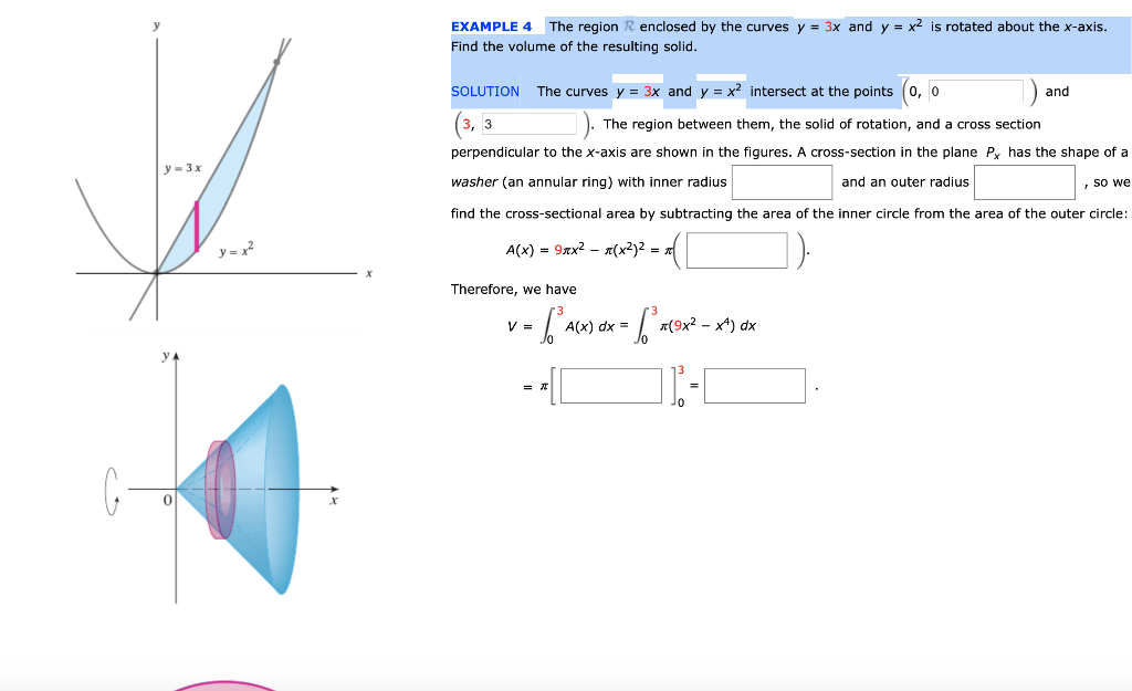solved-the-region-enclosed-by-the-curves-y-3x-and-y-x2-chegg