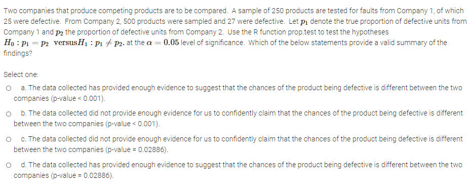Solved Two companies that produce competing products are to | Chegg.com