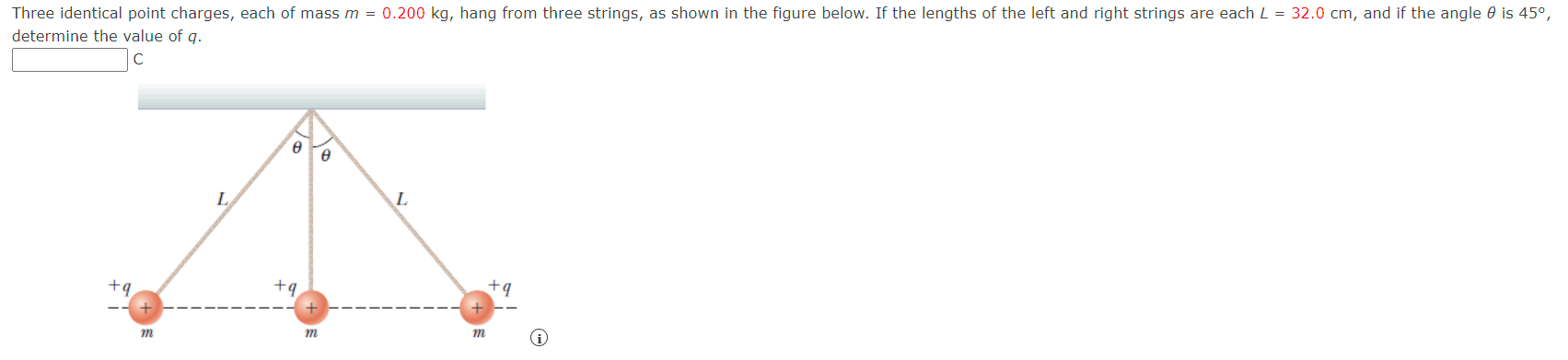 Solved m=0.200 kg, hang from three strings, as shown in the | Chegg.com