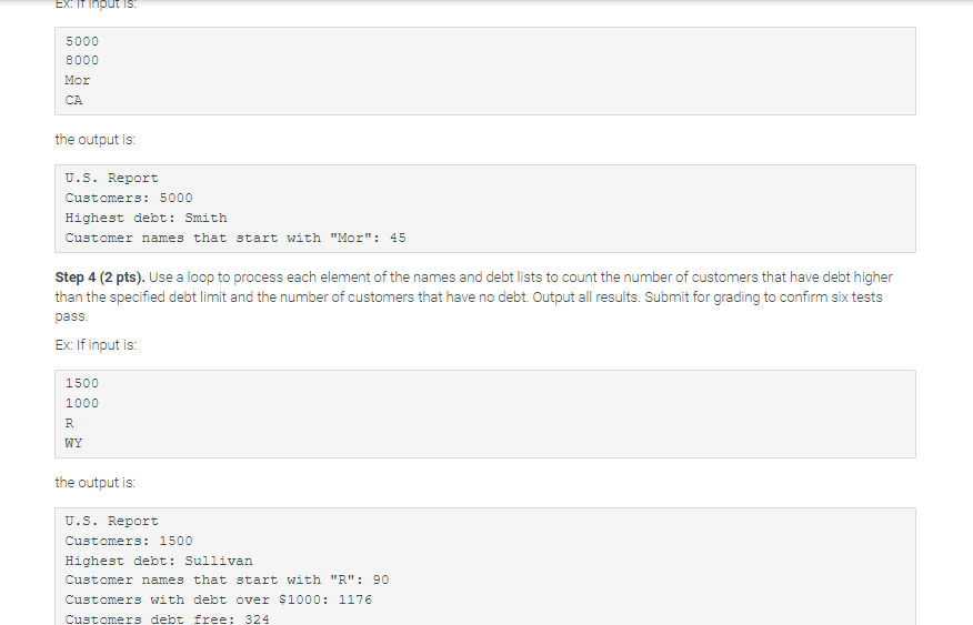 Solved Step 4 (2 pts). Use a loop to process each element of | Chegg.com