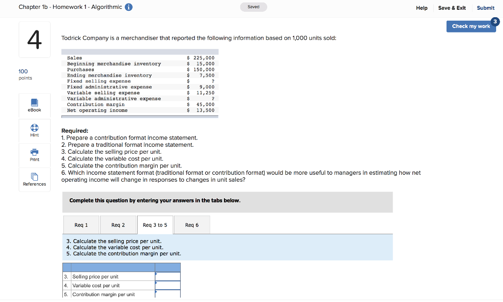 Solved Chapter 1b - Homework 1. Algorithmic Saved Help Save | Chegg.com