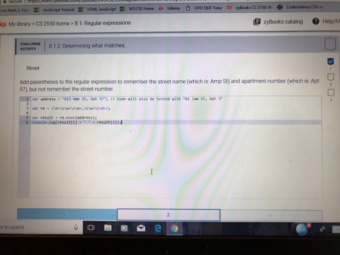 Solved ? HTML JavaScript ? (. Udemy D UUQUE Tutor zy zyBooks | Chegg.com