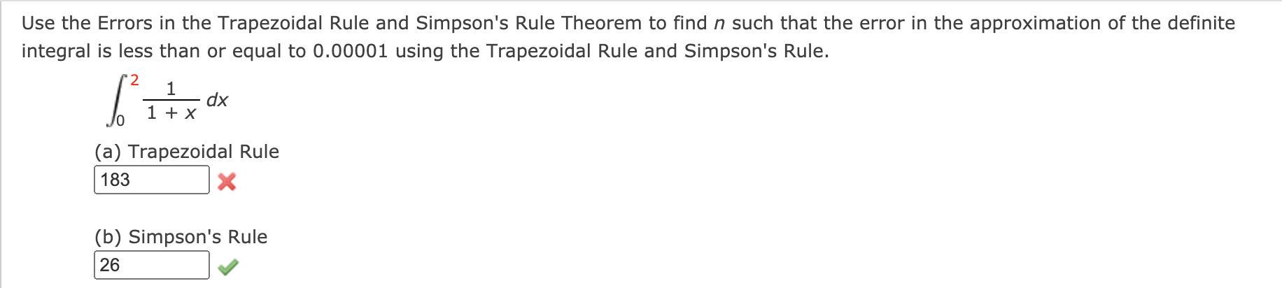 Solved Use the Errors in the Trapezoidal Rule and Simpson's | Chegg.com