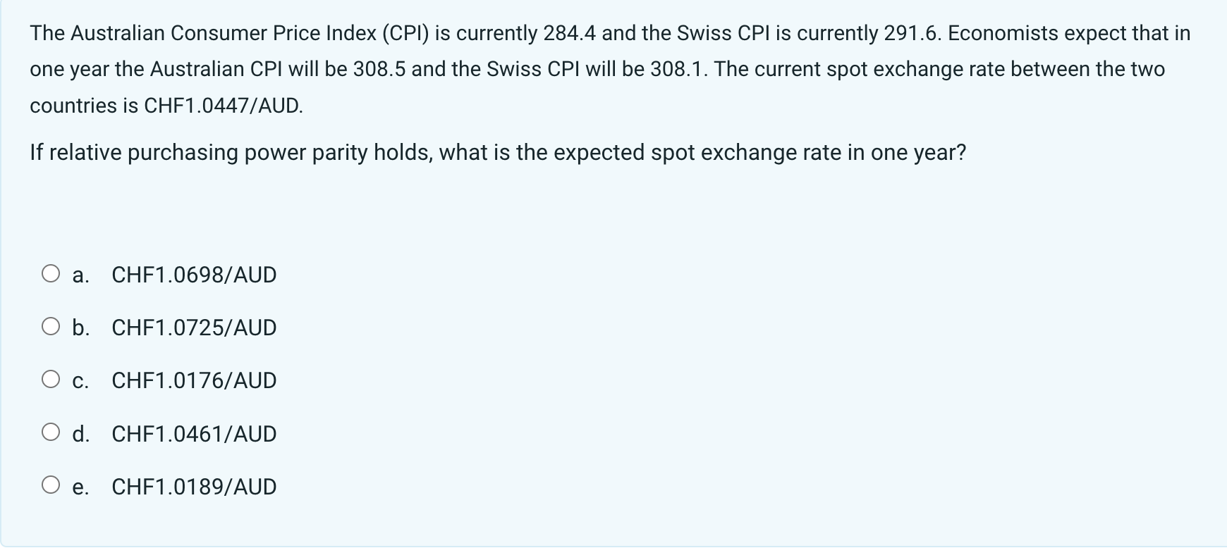 Solved The Australian Consumer Price Index (CPI) is | Chegg.com