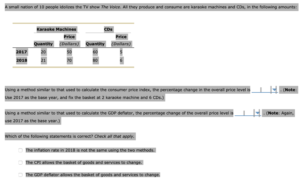 Solved A small nation of 10 people idolizes the TV show The | Chegg.com
