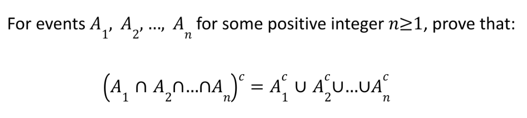For events A1,A2,…,An for some positive integer n≥1, | Chegg.com