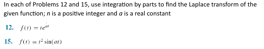 Solved In each of Problems 12 ﻿and 15 , ﻿use integration by | Chegg.com