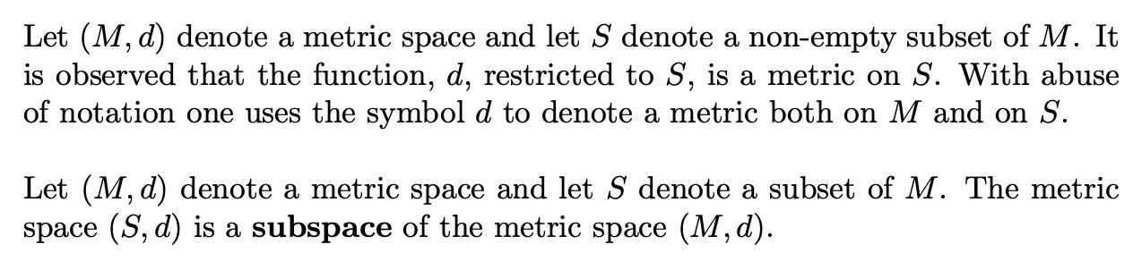 Solved Let M denote a non-empty set. A function d: M X M + R | Chegg.com
