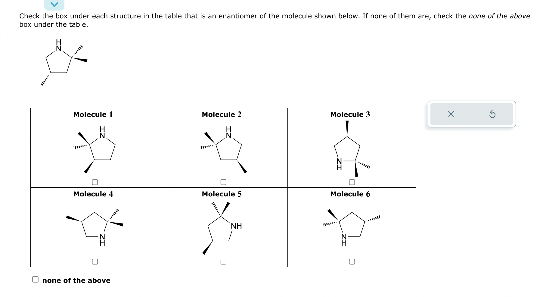 Solved Check the box under each structure in the table that | Chegg.com