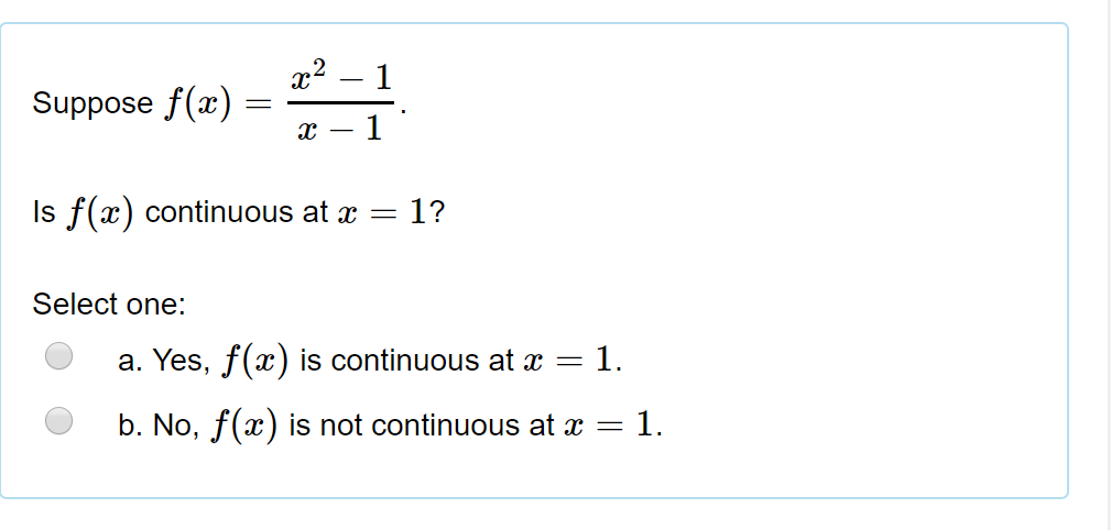 Solved 2 Suppose f(x) =-1 ? Is f(x) continuous at x- 1? | Chegg.com