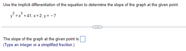 Solved Use the implicit differentiation of the equation to | Chegg.com