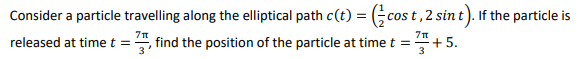 Solved Consider a particle travelling along the elliptical | Chegg.com
