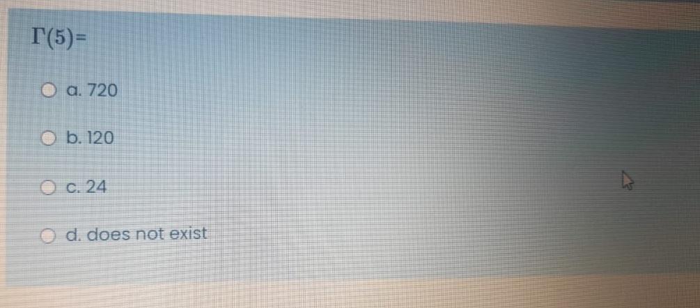 Solved nino Evaluate lim n=0 6.7.8......(6+n) O a. 6 O b. | Chegg.com